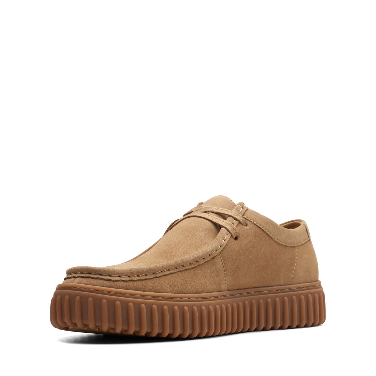 Clarks Torhill Lo Dark Sand suede – Hr. Sko